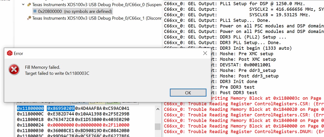 TMS320C6657: Error loading code via JTAG - Processors forum - Processors - TI E2E support forums
