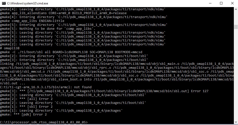 Ccstms320c6748 Unresolved Symbols When Creating A New Project And Copying The Sdk Example Code