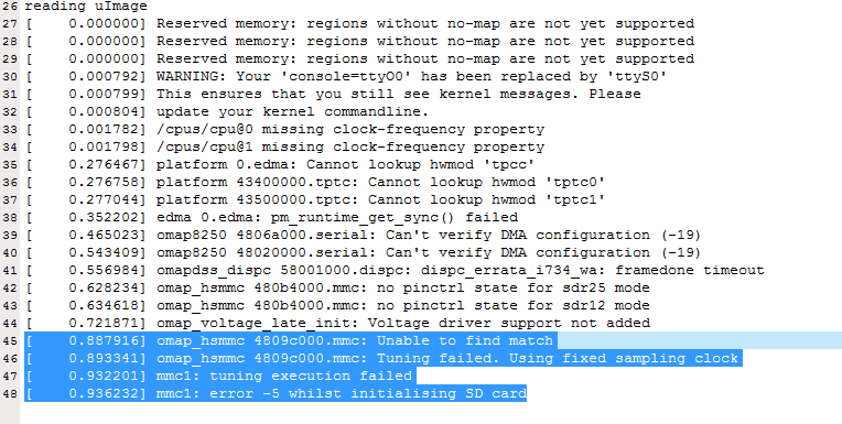 Compiler/TDA2SG: MMC IS NOT WORK WELL - Processors forum - Processors - TI E2E support forums