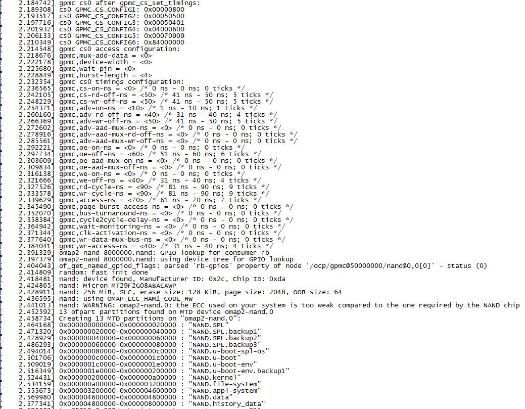 Linux/AM3352: NAND write fails - Processors forum - Processors - TI E2E support forums