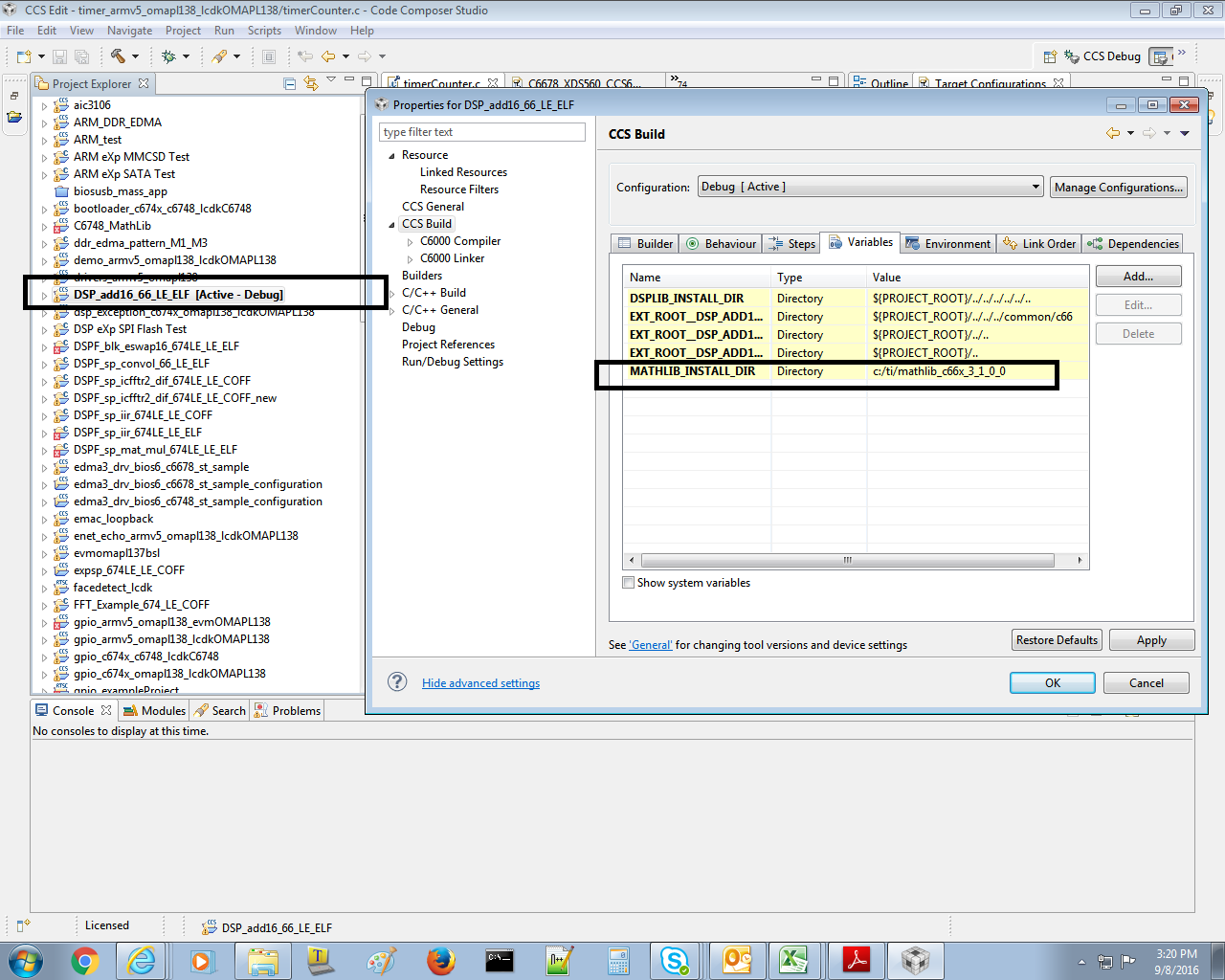 Environment variables not set - Processors forum - Processors - TI E2E support forums