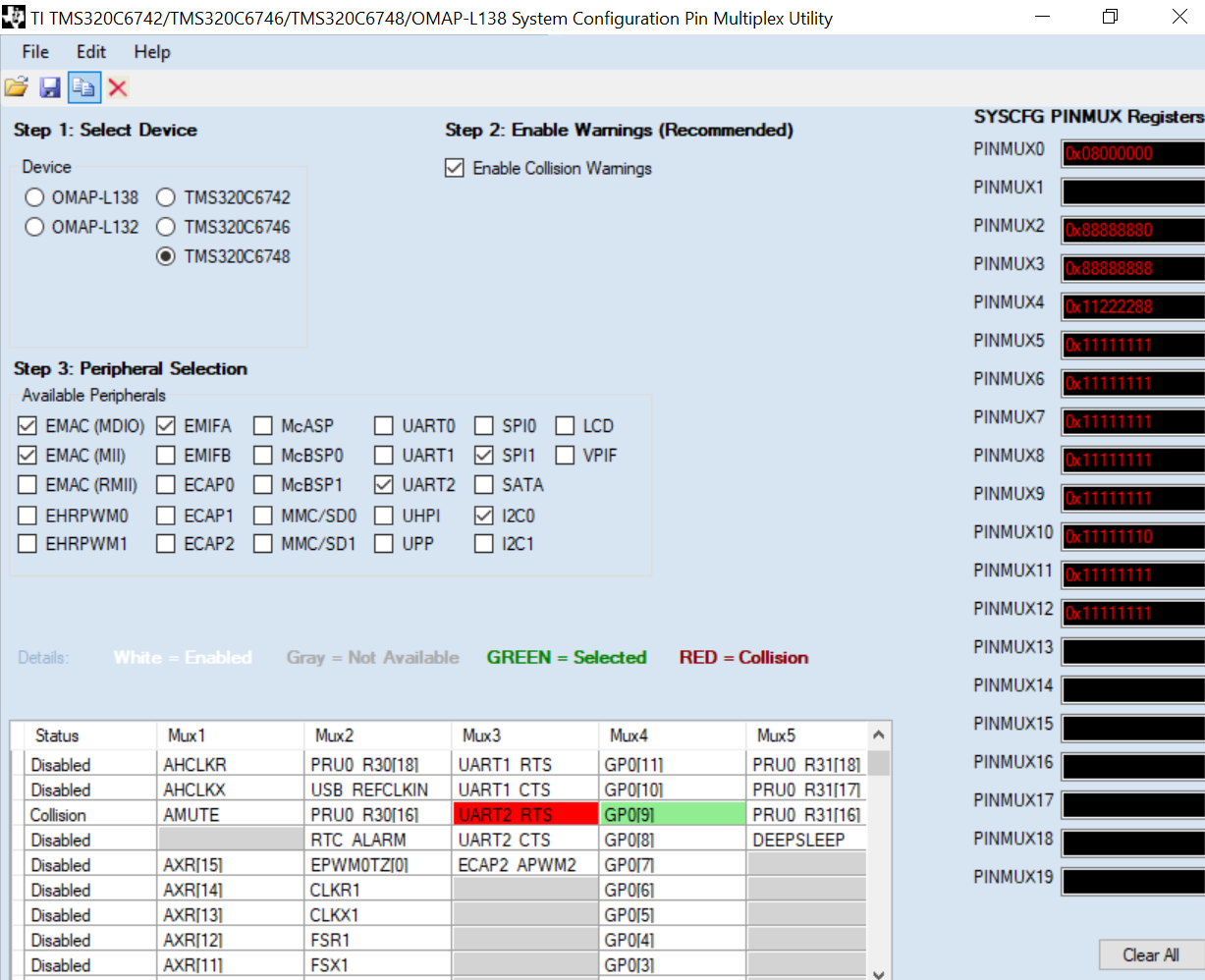 Tms320c6748 Gpios Control Processors Forum Processors Ti E2e Support Forums