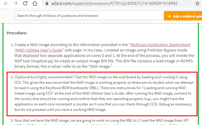 CCS/TMDSEVM6678: how can build to EMIF16 nand boot image from MAD loader image ? - Processors ...