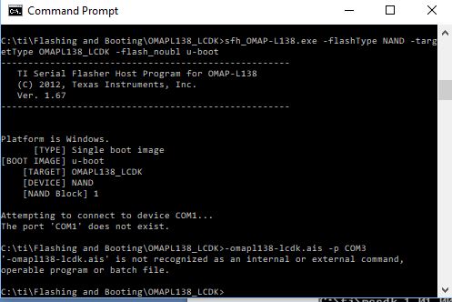 TMDSLCDK138: Flashing and booting onto OMAPL138 LCDK - Processors forum - Processors - TI E2E ...