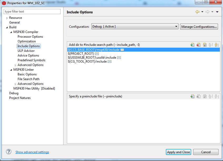 CCS/MSP430FR6043: USSSWLib_template_example project compatibility issue - Code Composer Studio ...
