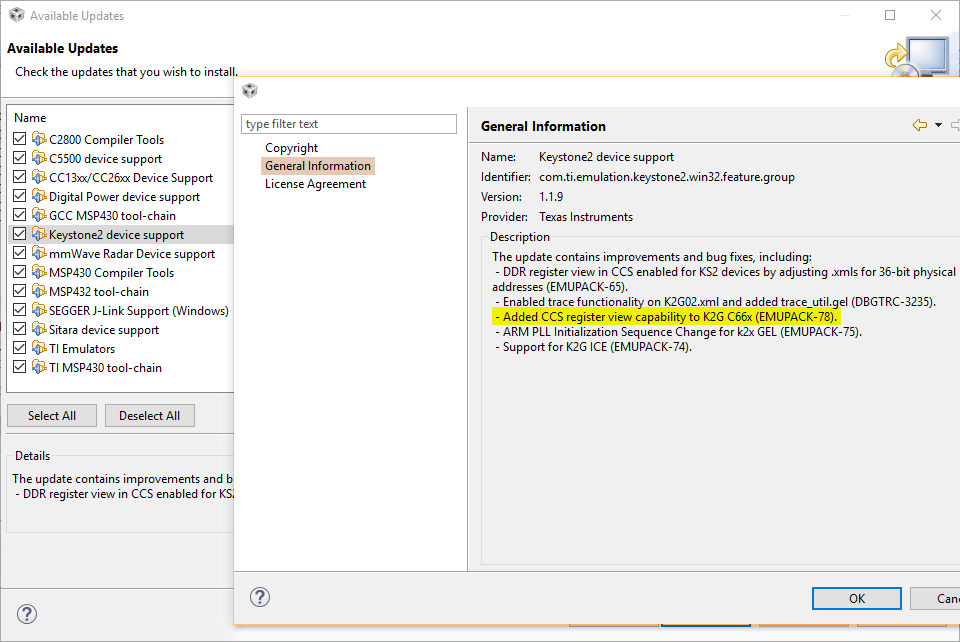 CCS/66AK2G02: Viewing peripheral registers in CCS debug - Code Composer Studio forum - Code ...