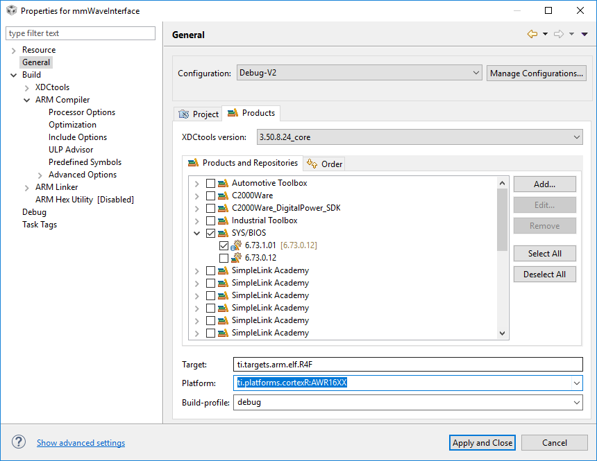 CCS/CODECOMPOSER: Build Settings Says Cannot Accept Changes When Opened ... CCS/CODECOMPOSER: Build Settings Says Cannot Accept Changes When Opened ...