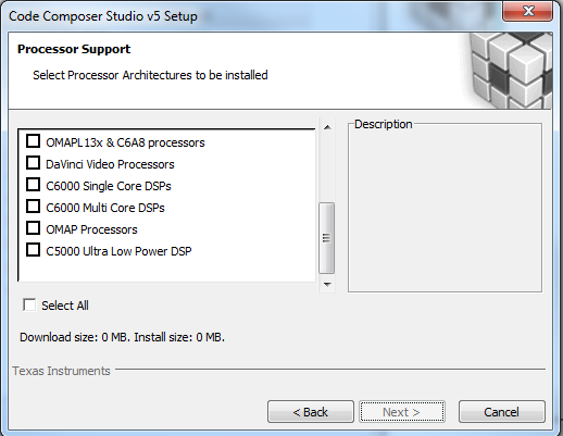 Missing processor architecture for c6x DSP + ARM processors in CCS V5.5 - Code Composer Studio ...