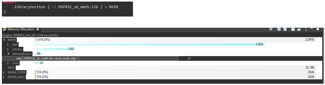 Ccs Is It Possible To Link A Static Library At A Particular Known