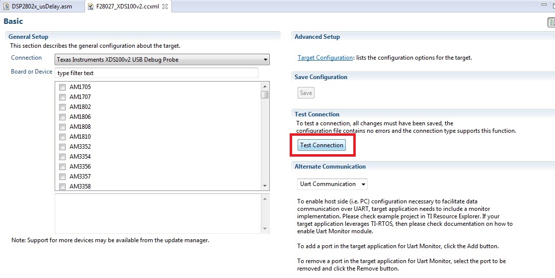 XDS 100 V2 JTAG Emulator with TMS320F28027F - Code Composer Studio forum - Code Composer Studio ...