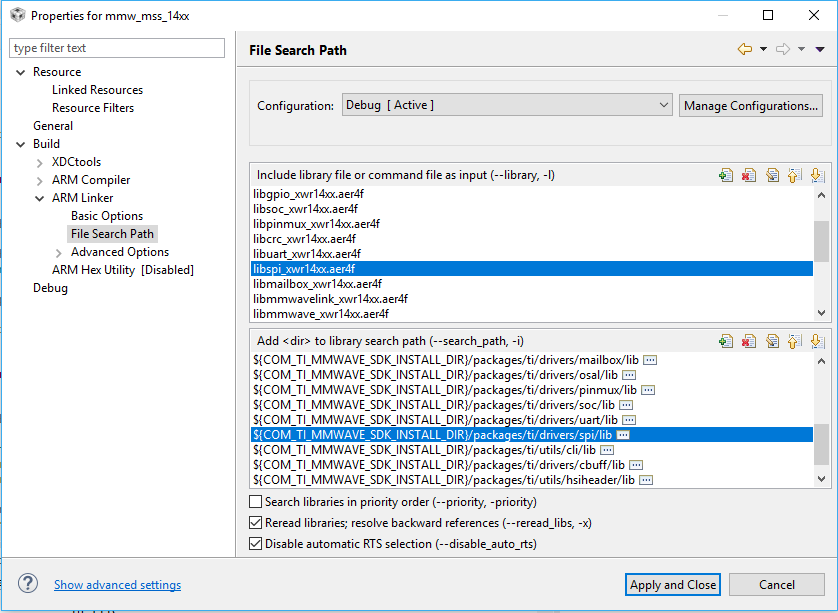 CCS/IWR1443BOOST: Problem adding SPI code to demo - Code Composer ... CCS/IWR1443BOOST: Problem adding SPI code to demo - Code Composer ...