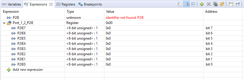 CCS/MSP430G2553: Expression view of memory-mapped processor registers incorrect - Code Composer ...