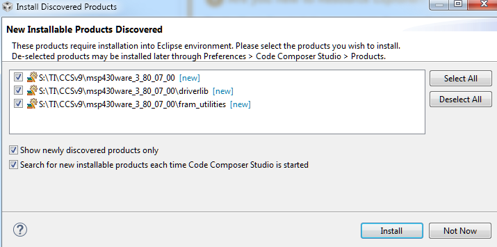 CCS/MSP430FR5969: Why was MSP430Ware ‘products’ support in CCS dropped? - Code Composer Studio ...