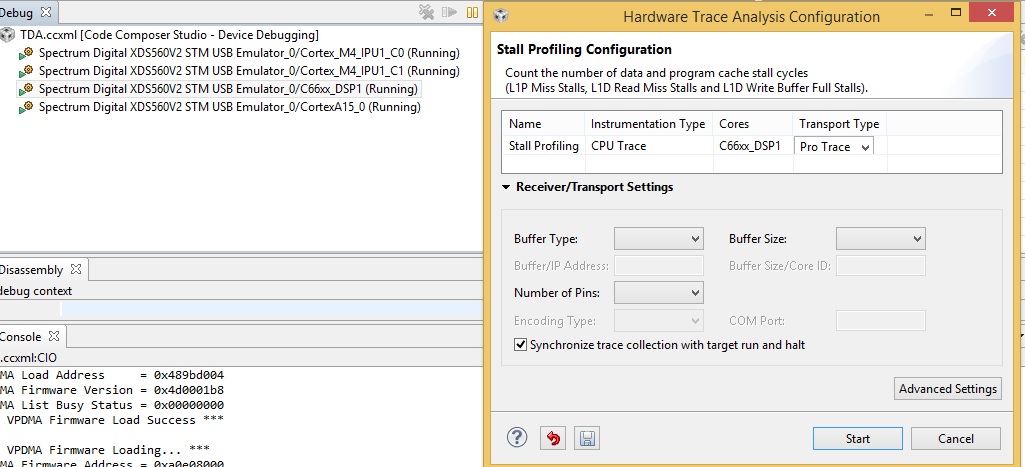 Stall profiling with XDS560v2 pro trace. - Code Composer Studio forum - Code Composer Studio™︎ ...