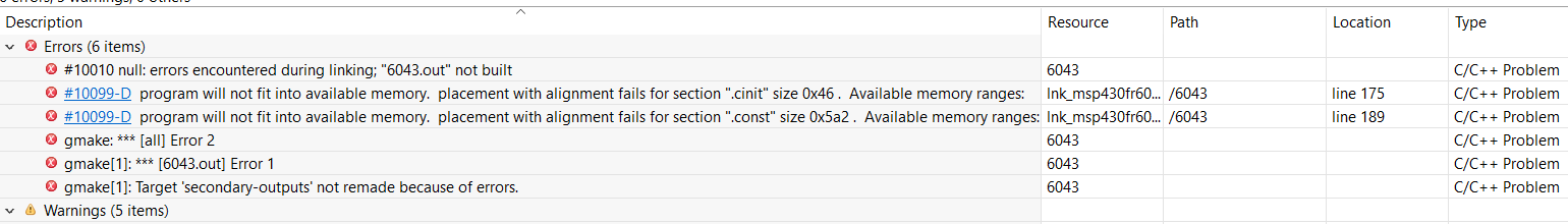 CCS/EVM430-FR6043: Unable to use sprintf - Code Composer Studio forum - Code Composer Studio™︎ ...