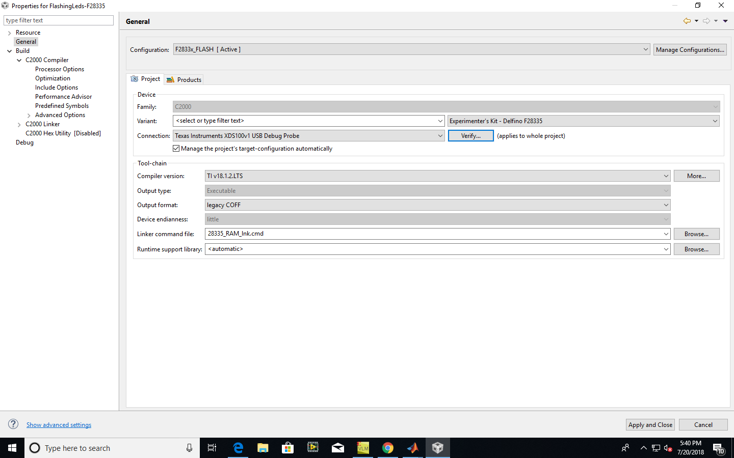 CCS/TMS320F28335: unable to connect to target - Code Composer Studio forum - Code Composer ...