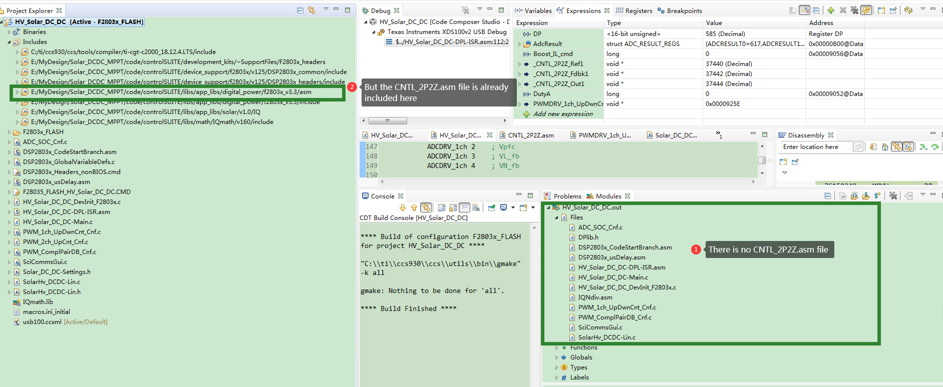CCS: The CNTL_2P2Z file cannot set breakpoints or single-step simulation - Code Composer Studio ...