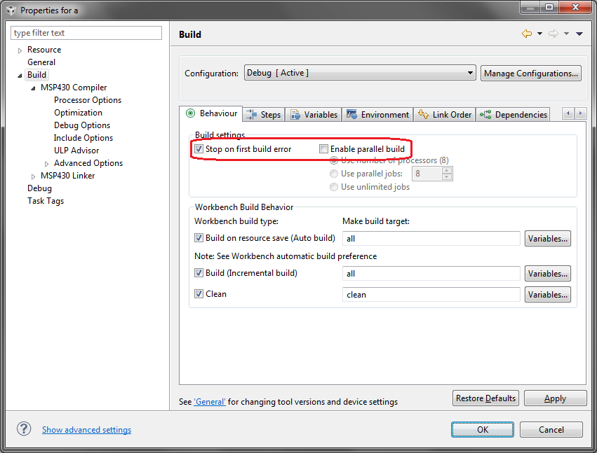 CCS/CCSTUDIO: Adding build tools - Code Composer Studio forum - Code ...
