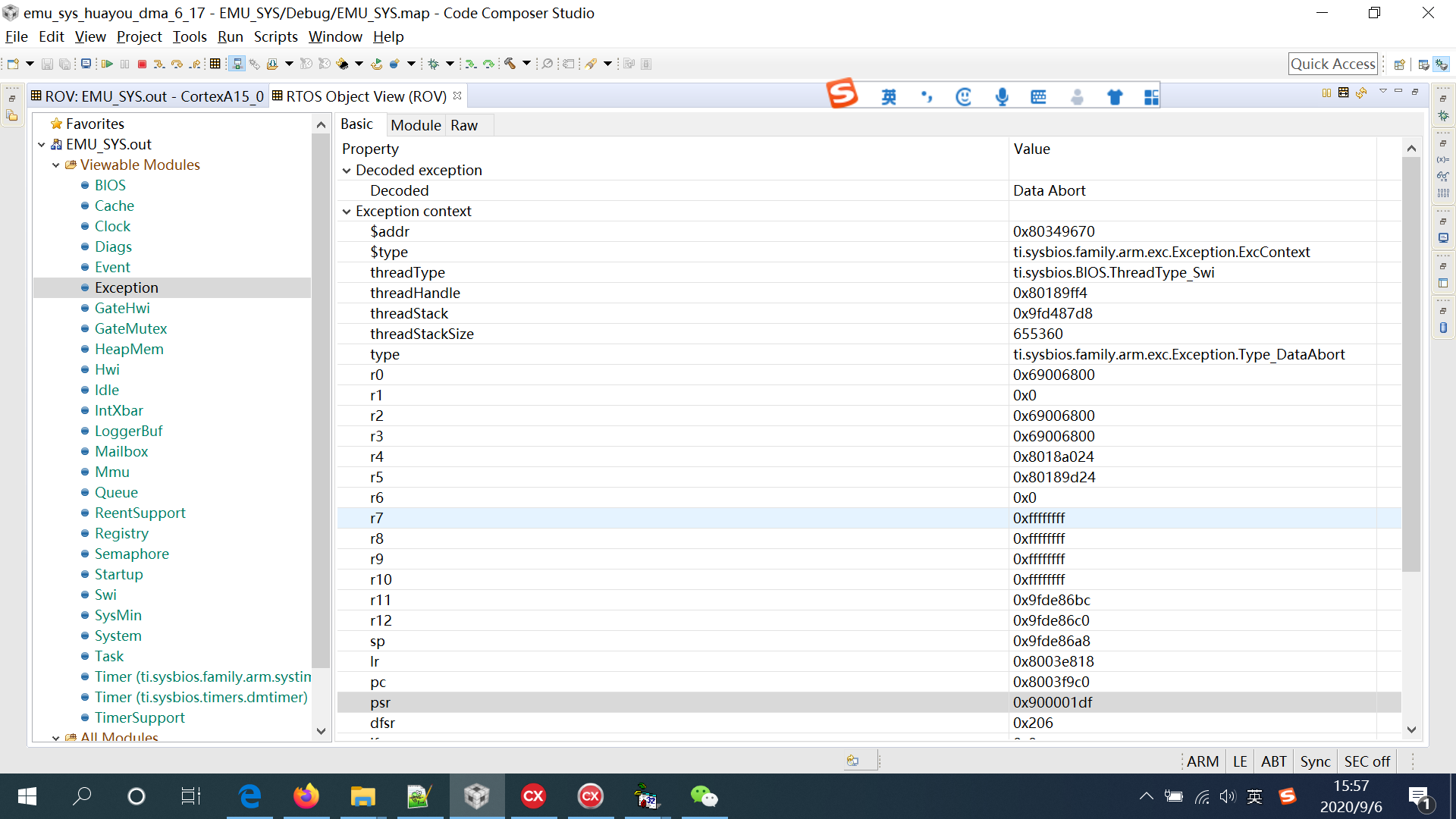 am5728 dma receive uart data cause data abort - Code Composer Studio ...