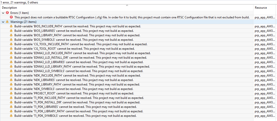 CCS/CODECOMPOSER: AM335x PRP-HSR build errors - Code Composer Studio forum - Code Composer ...