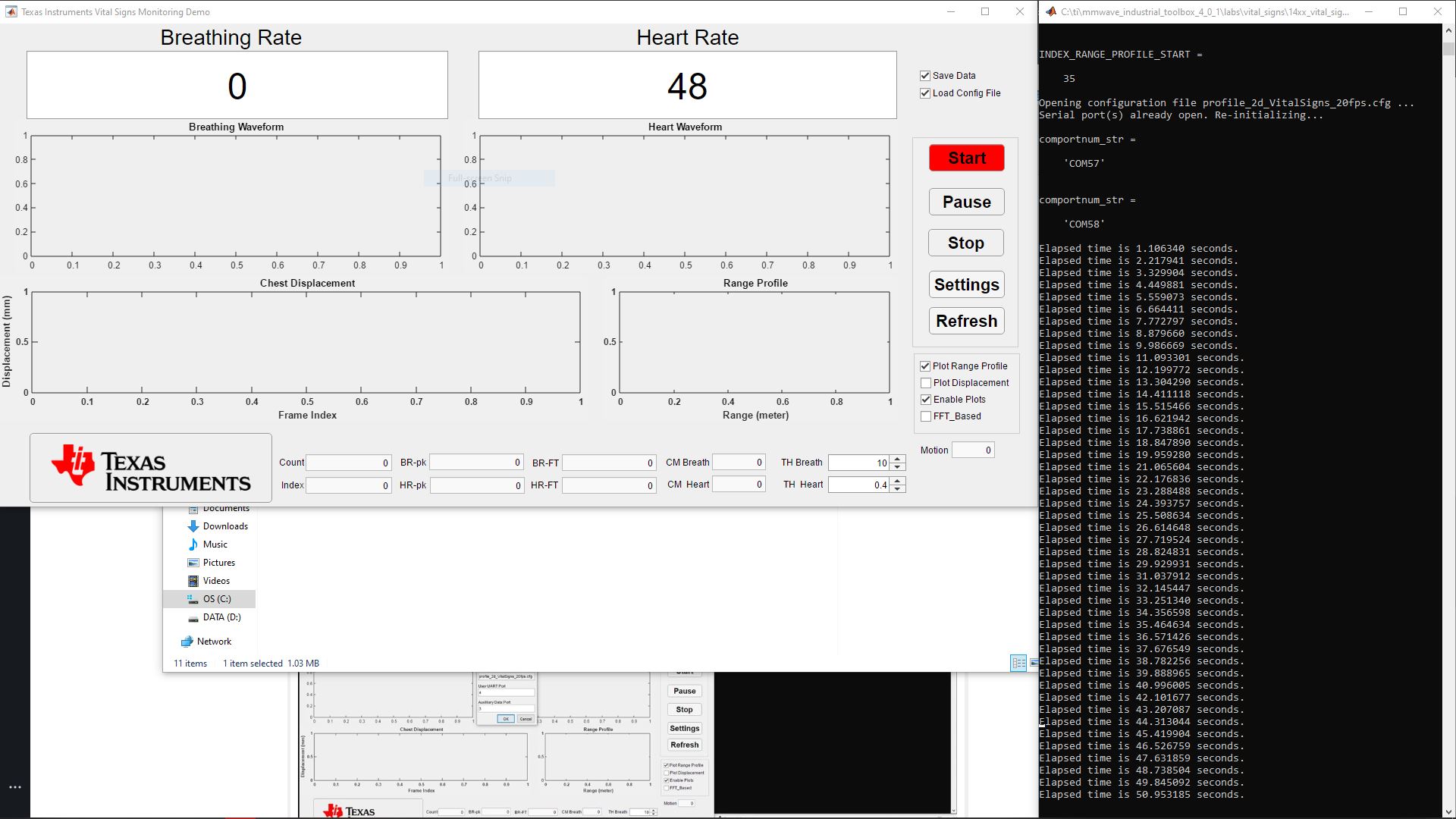 CCS/AWR1443BOOST: Running Vital Signs Lab with AWR1443 - Code Composer Studio forum - Code ...