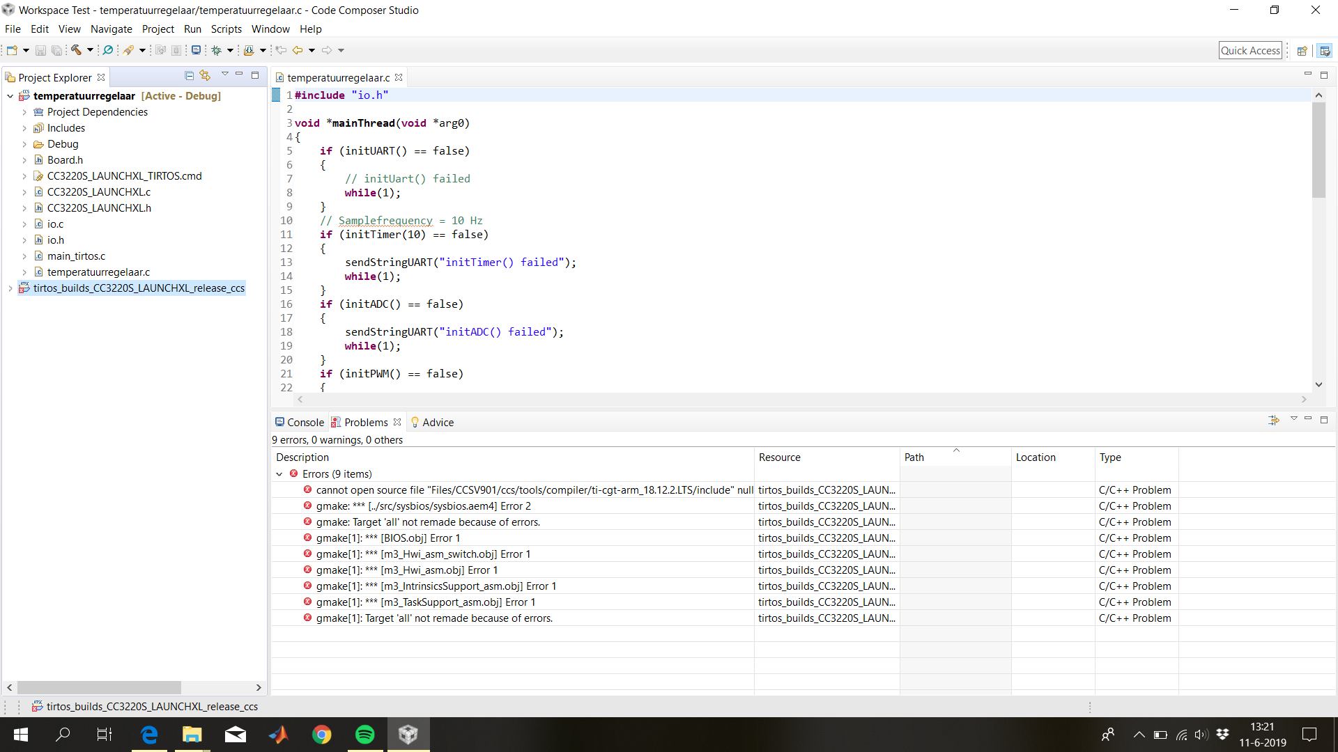 CCS/CC3220S-LAUNCHXL: Build Errors - Code Composer Studio forum - Code Composer Studio™︎ - TI ...