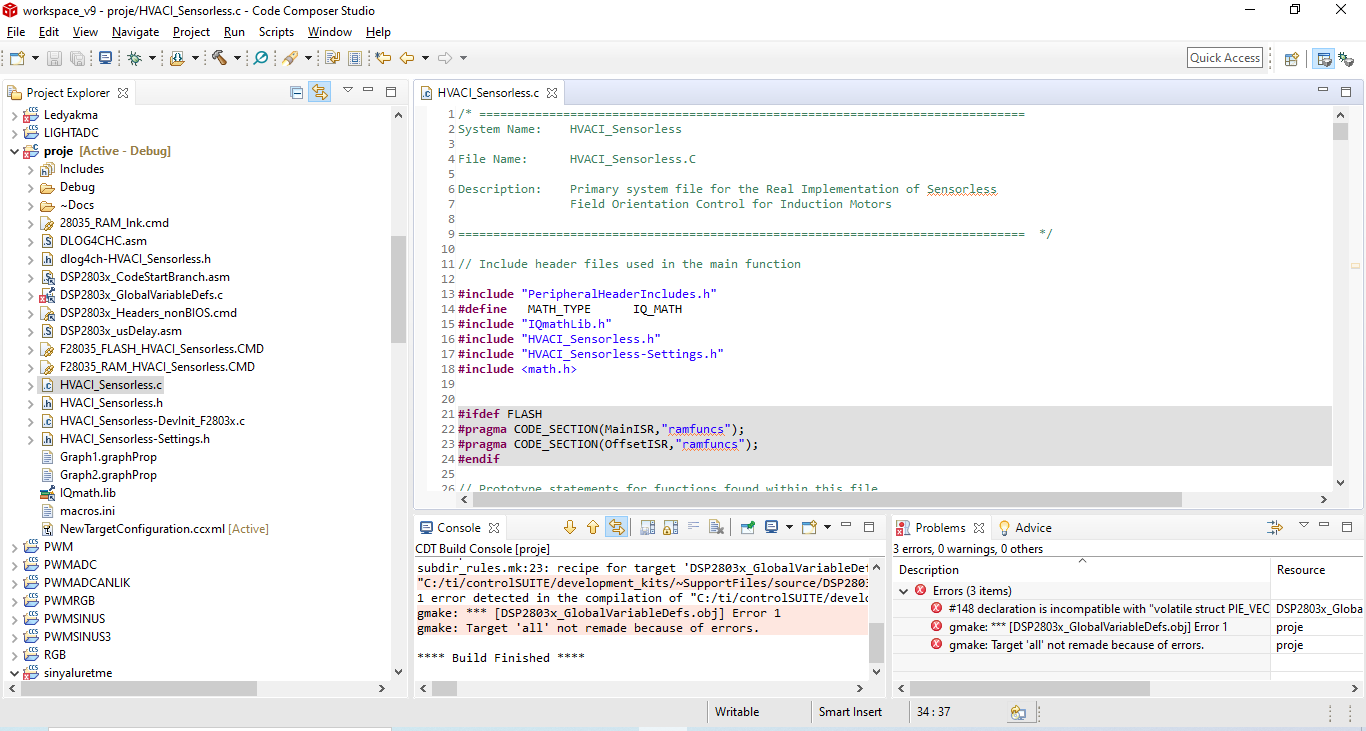 CCS: The problem about HVACI_Sensorless project - Code Composer Studio forum - Code Composer ...