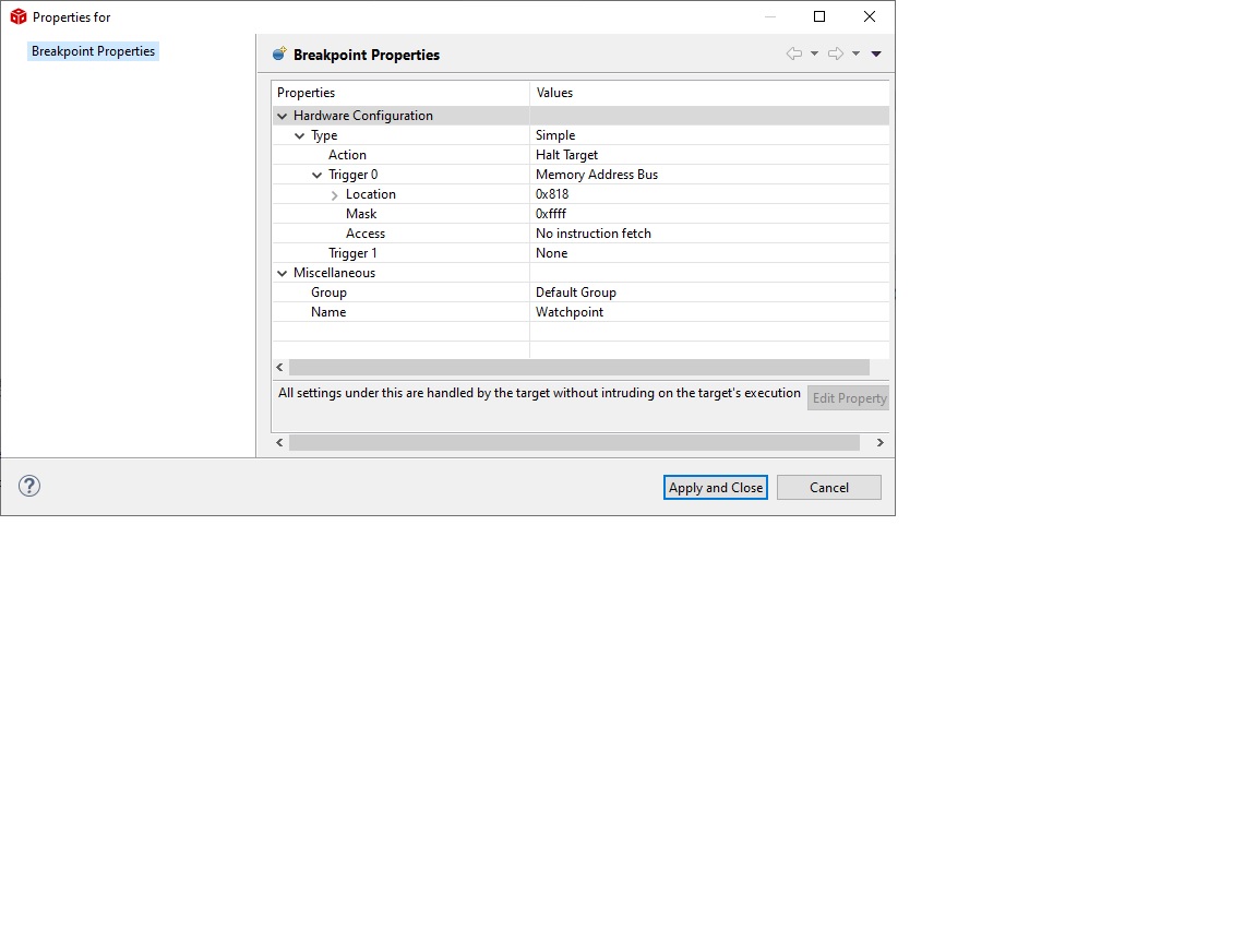 CCS/MSP430FG4618: Defining a memory write watchpoint - Code Composer Studio forum - Code ...
