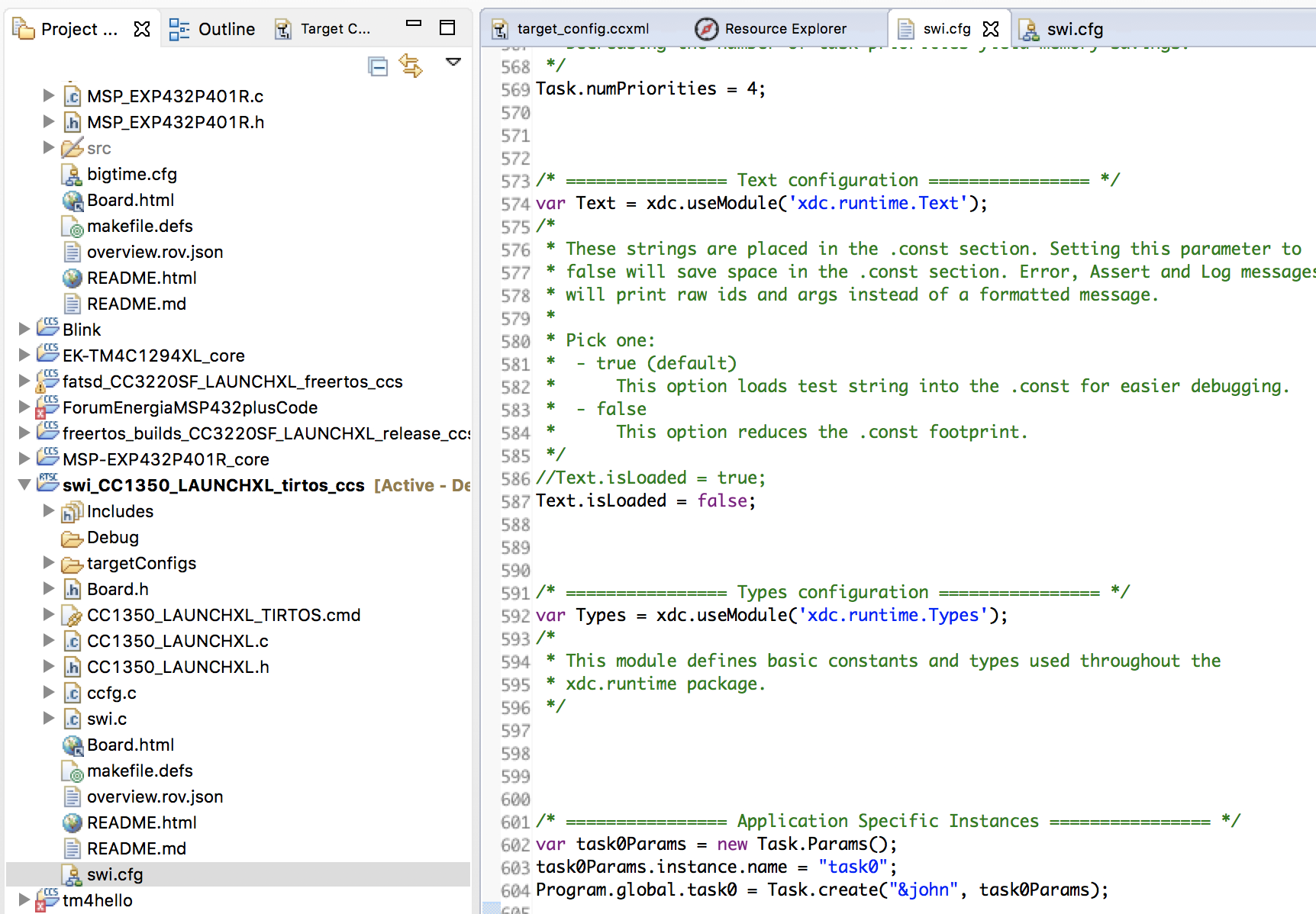 CCS: creating projects based on examples without the resource explorer - Code Composer Studio ...