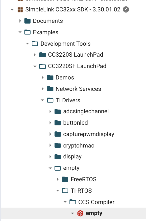CCS/CC3220SF: SDK not found by the compiler, but added in the project - Code Composer Studio ...