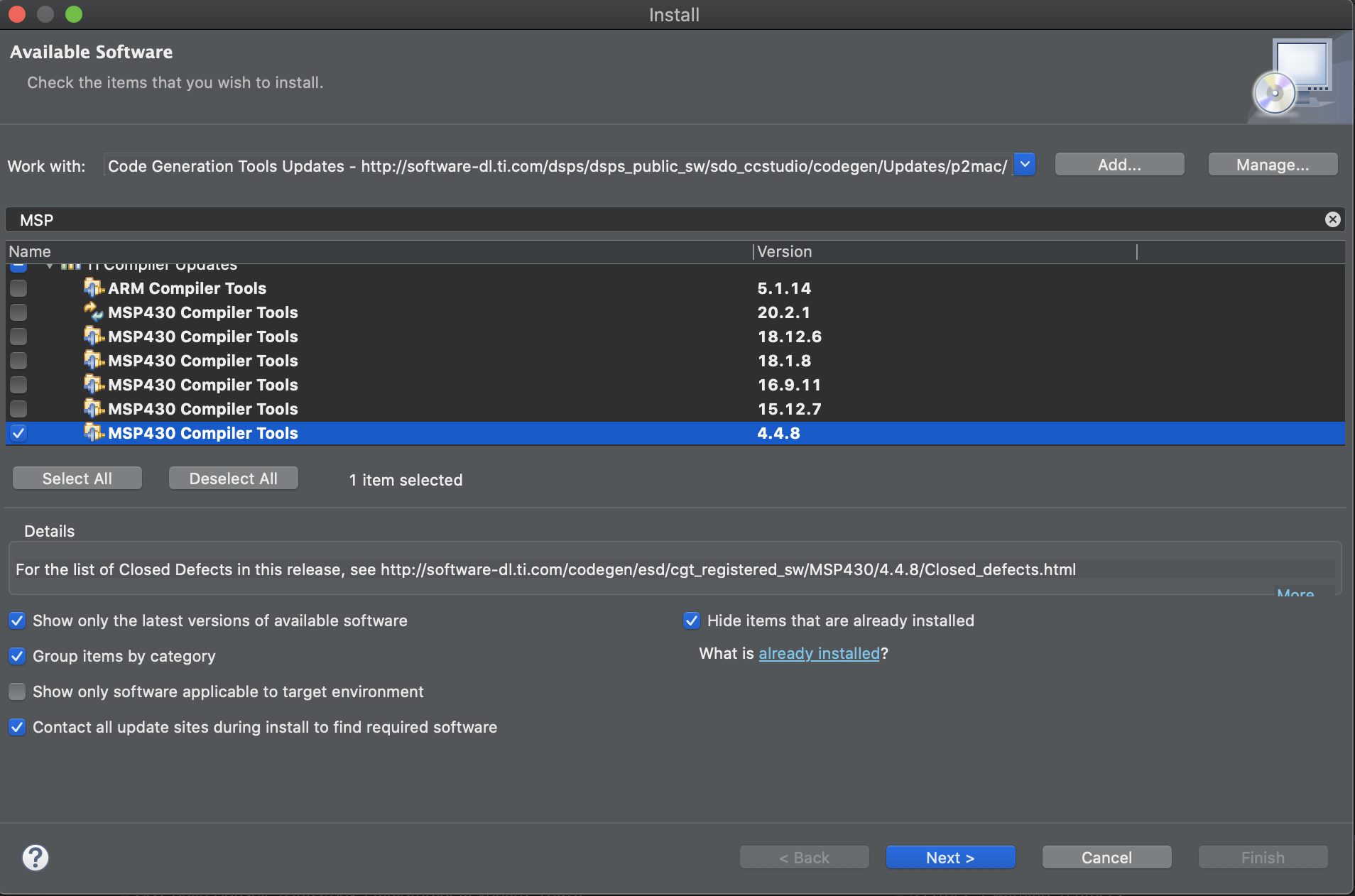 CCS/MSP-EXP430F5529LP: {"msg":"COM5: Could not open the device.","name":"COM5","type":"require ...