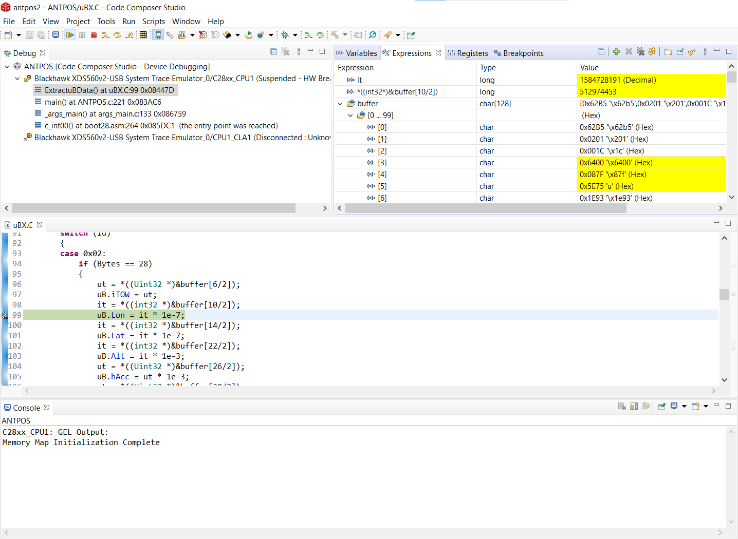 Ccstms320f28075 Error In Converting To 32bit Value Code Composer