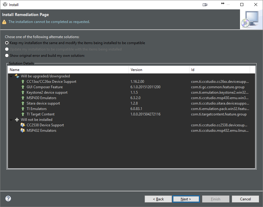 Updating Code Composer Studio - Code Composer Studio forum - Code Composer Studio™︎ - TI E2E ...