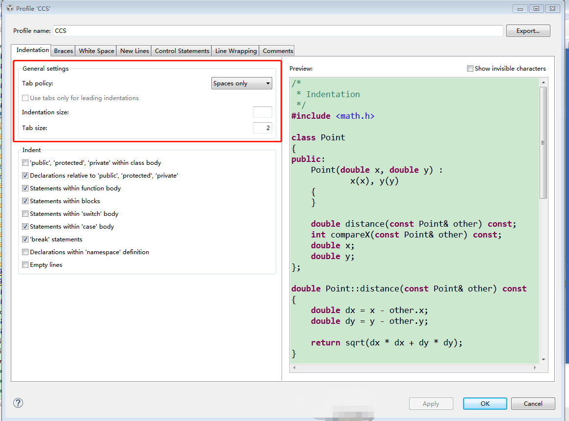 CCS/CC2640R2F: How can i change the tab width of ccs? - Code Composer Studio forum - Code ...