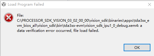 CCS/TDA3XEVM: data verification error during loading in CCS - Code Composer Studio forum - Code ...