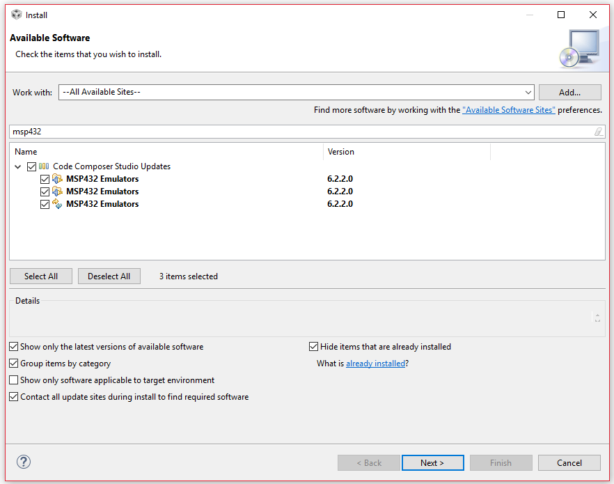 CCS v6.1.3 'Updating Software' has encountered a problem. - Code Composer Studio forum - Code ...