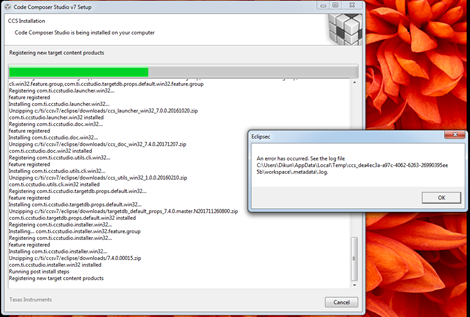 CCS/LAUNCHXL-F28379D: CCS Installation Error - Code Composer Studio forum - Code Composer Studio ...