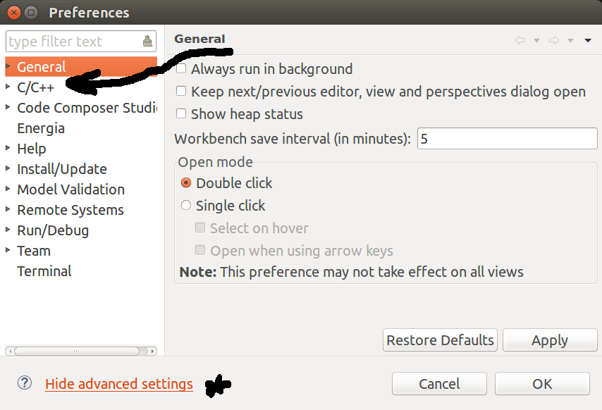 How Force The Editor To Use Spaces Instead Of Tabs In Ccs V6 Code