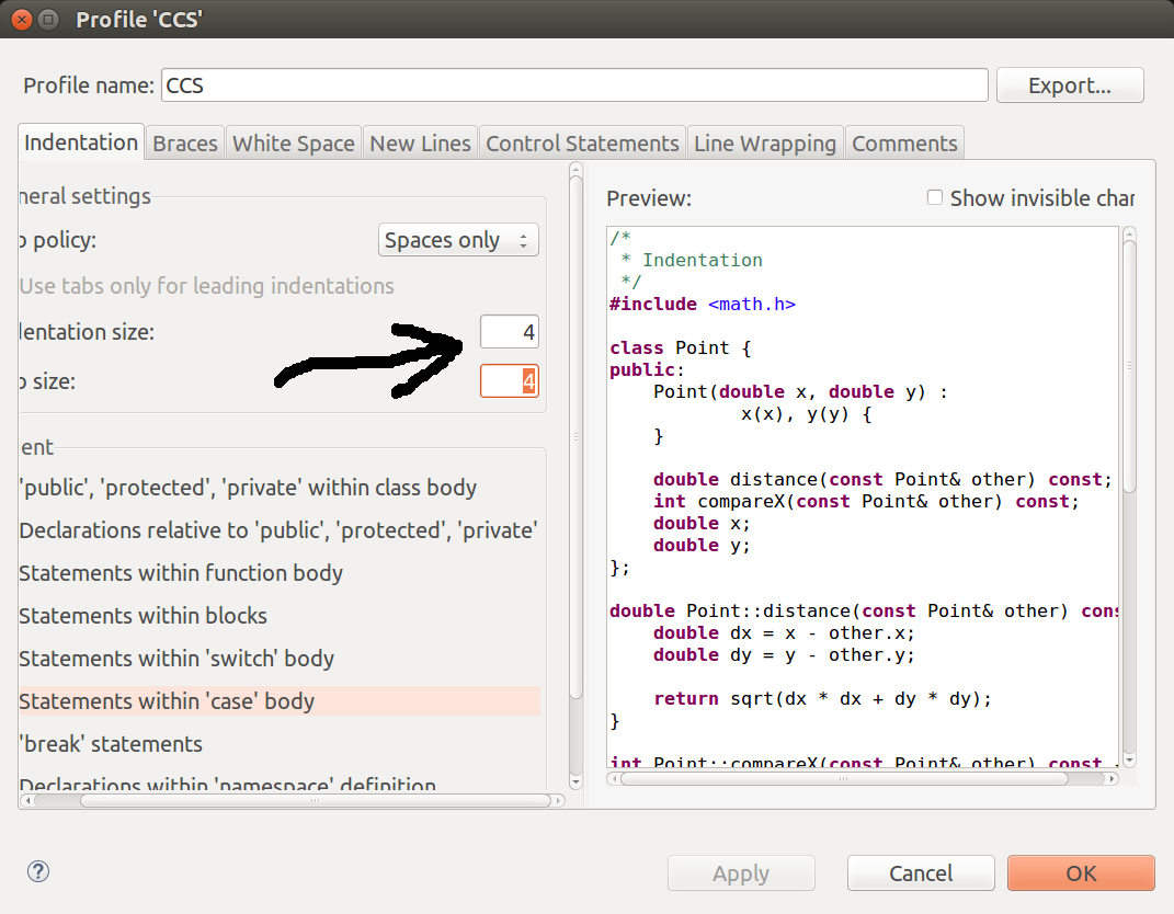 How force the editor to use spaces instead of tabs in CCS v6 - Code Composer Studio forum - Code ...
