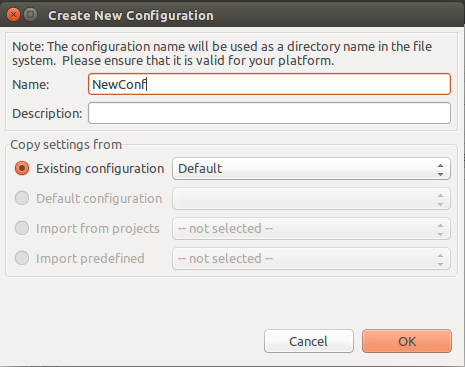 CCS: Import configuration from projects at Manage Configuration is ...