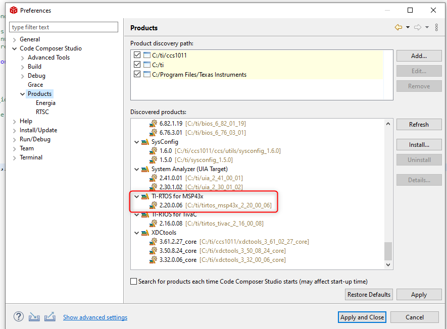 CCS/MSP430F5528: What Environment Do I need to work with Thread and Semaphores in CCS? - Code ...