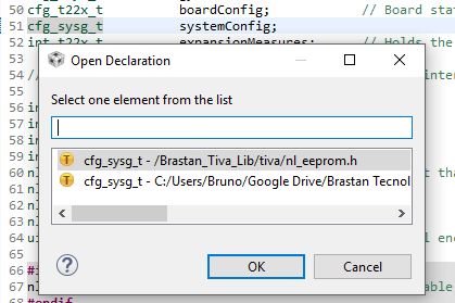 CCS: Open Declaration - More than one entry pointing to the same element - Code Composer Studio ...