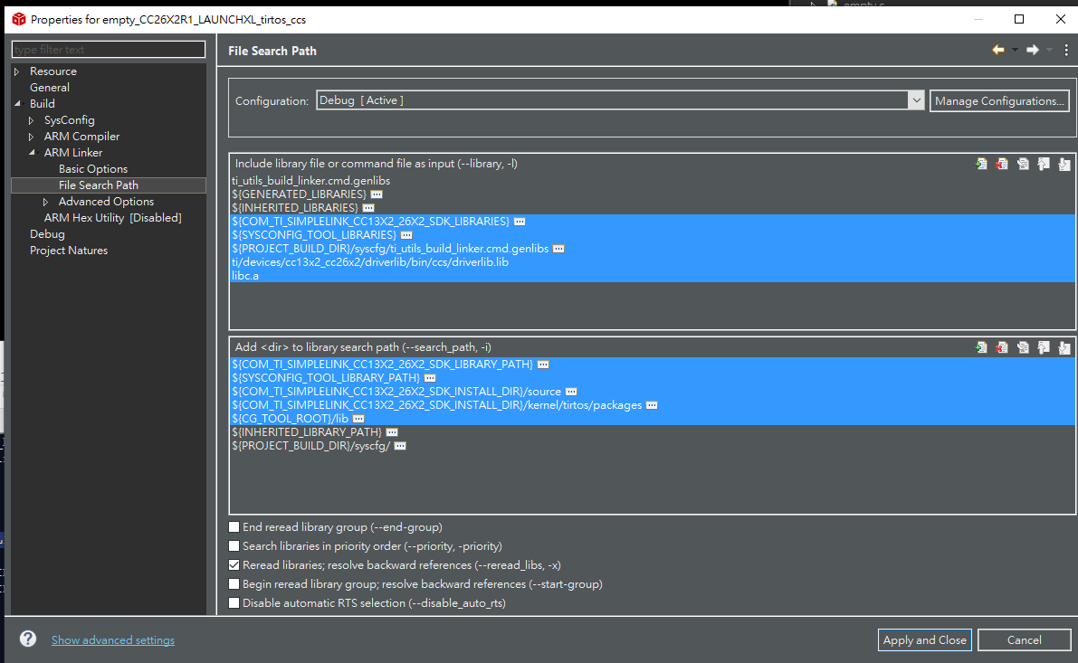 Ccslaunchxl Cc26x2r1 Unresolved Symbol Uartlogflush When Modify Emptycc26x2r1launchxl