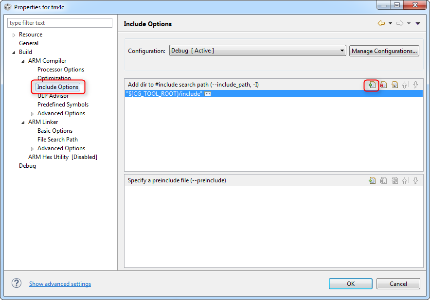 CCS/TM4C129ENCZAD: How to add include paths in CCS V7 - Code Composer ... CCS/TM4C129ENCZAD: How to add include paths in CCS V7 - Code Composer ...