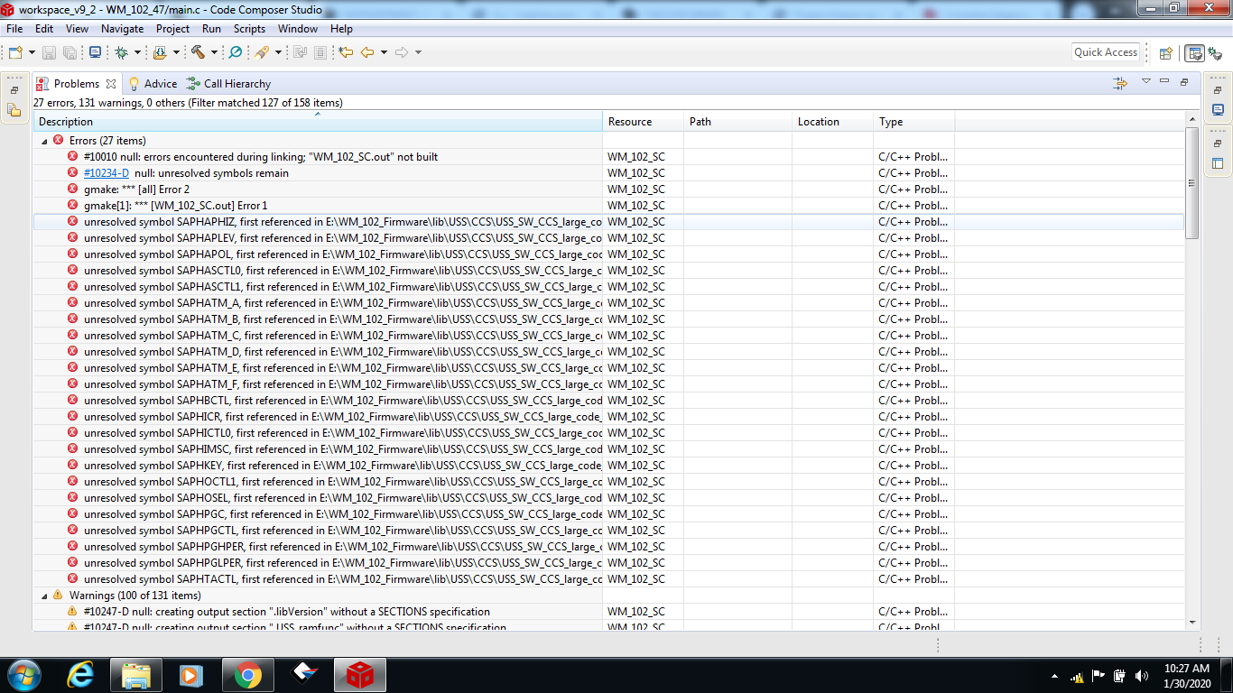 CCS/MSP430FR6043: USSSWLib_template_example project compatibility issue - Code Composer Studio ...