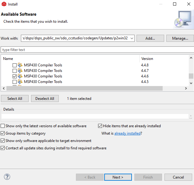Compiler: I need the v4.4.6 code generation tool msp430 compiler to address legacy issue - Code ...