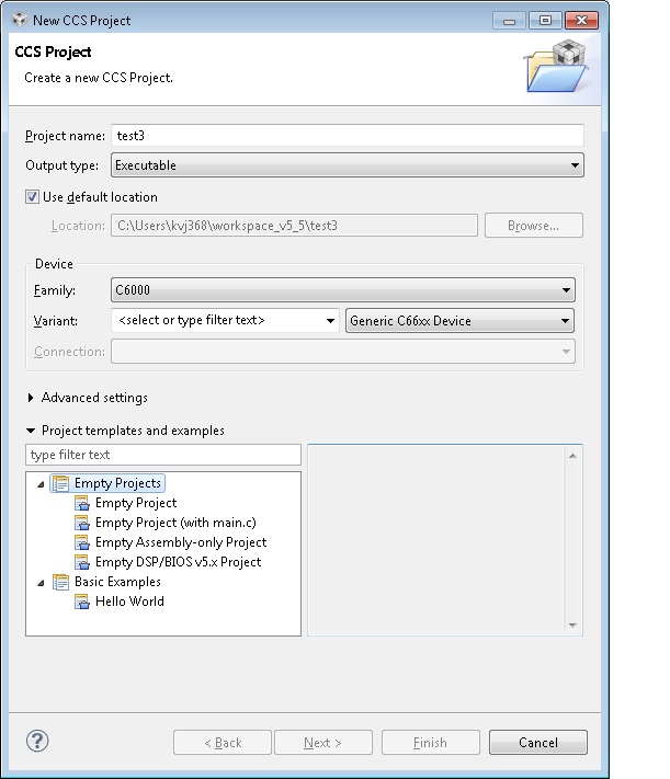 I have installed SYS BIOS .But cannot find the SYS/BIOS in project template. - Code Composer ...