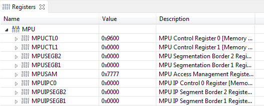 The MSP430FR5969 default setting of CCSv6 MPU Access Management does not work correctly. - Code ...