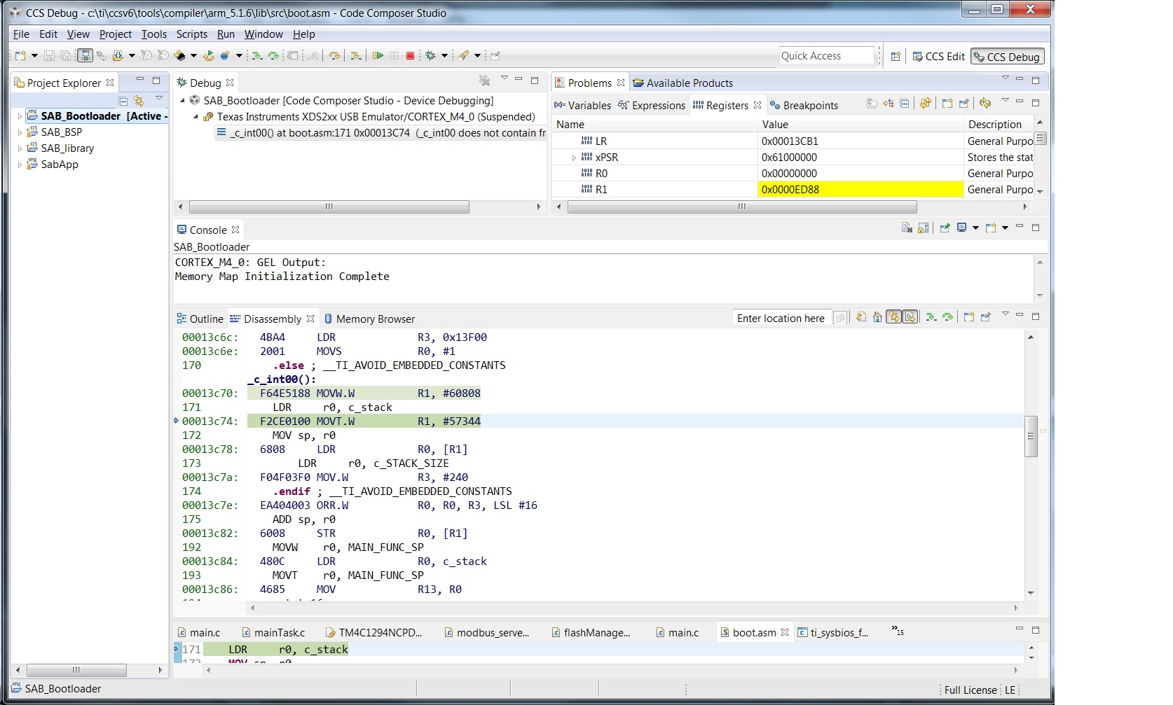 boot.asm source for Tiva 1294 build? - Code Composer Studio forum ...