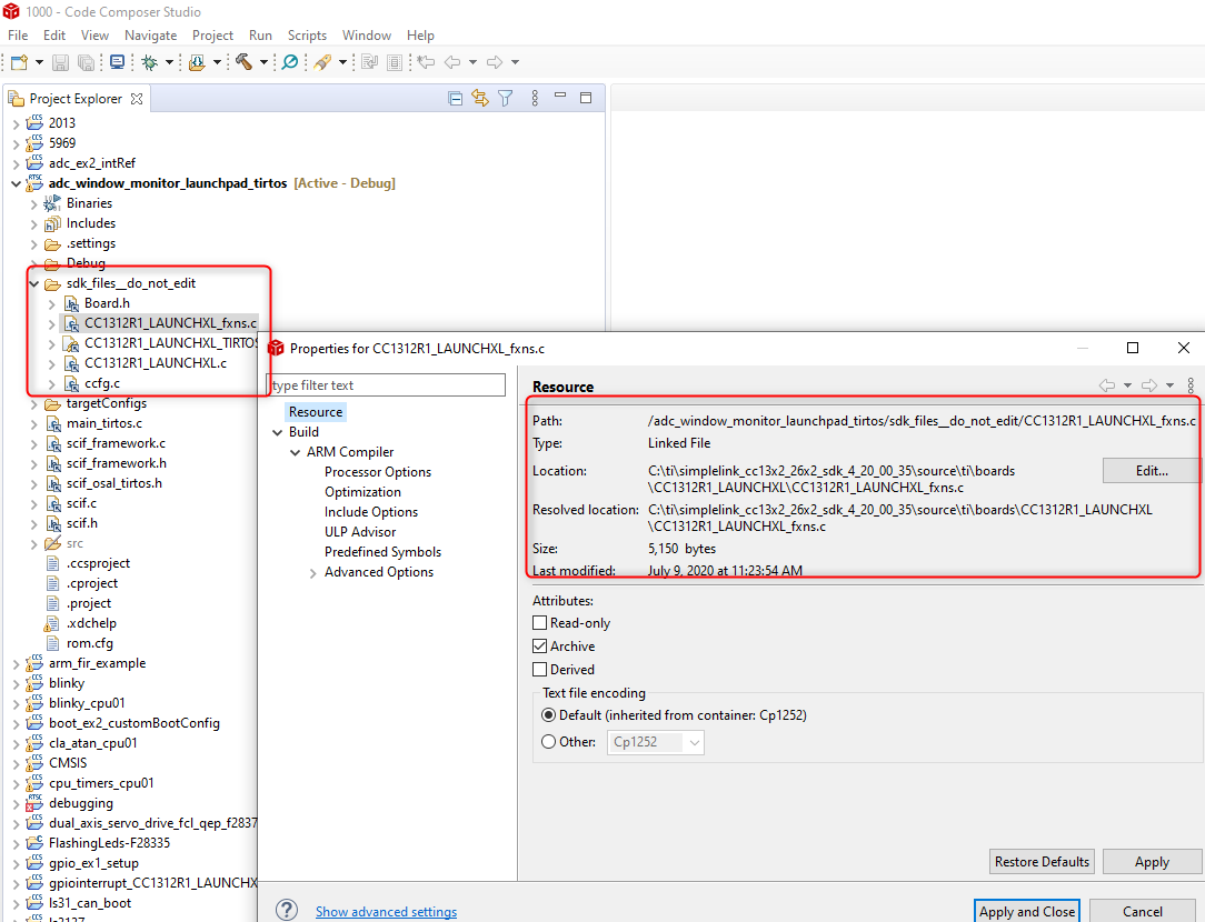 CCS/LPSTK-CC1352R: gmake error when importing project from sensor controller studio (scs) - Code ...